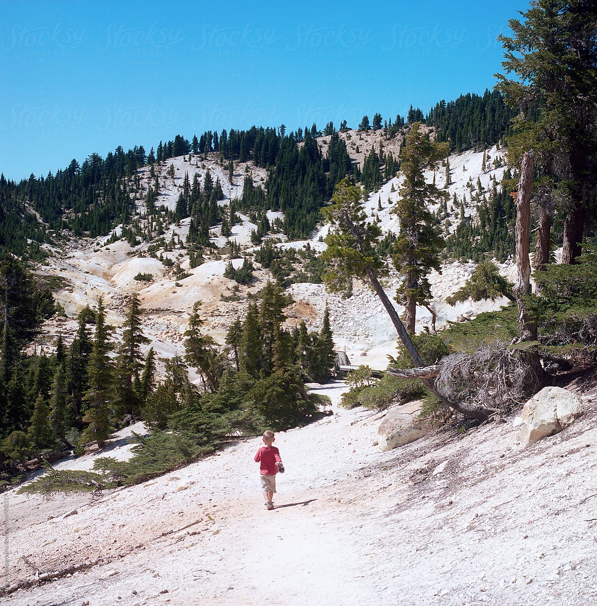 "Small Boy Walks Confidently Down A Trail" by Stocksy Contributor "John ...