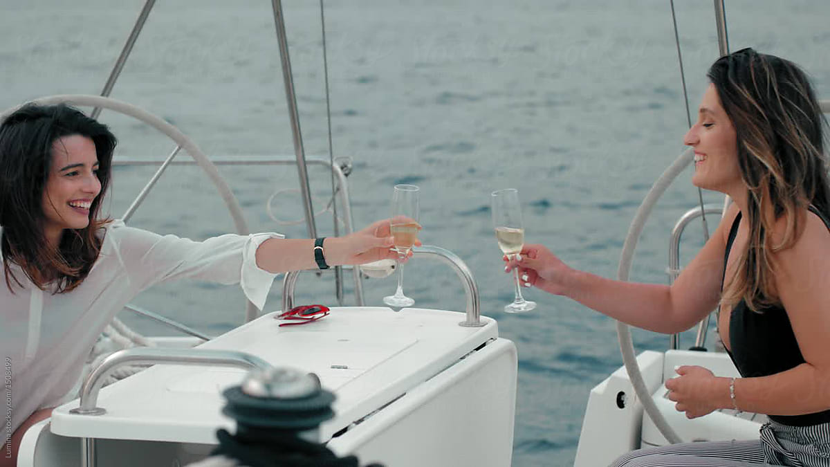 "Girlfriends Enjoying On Sailing Boat" by Stocksy Contributor "Lumina ...