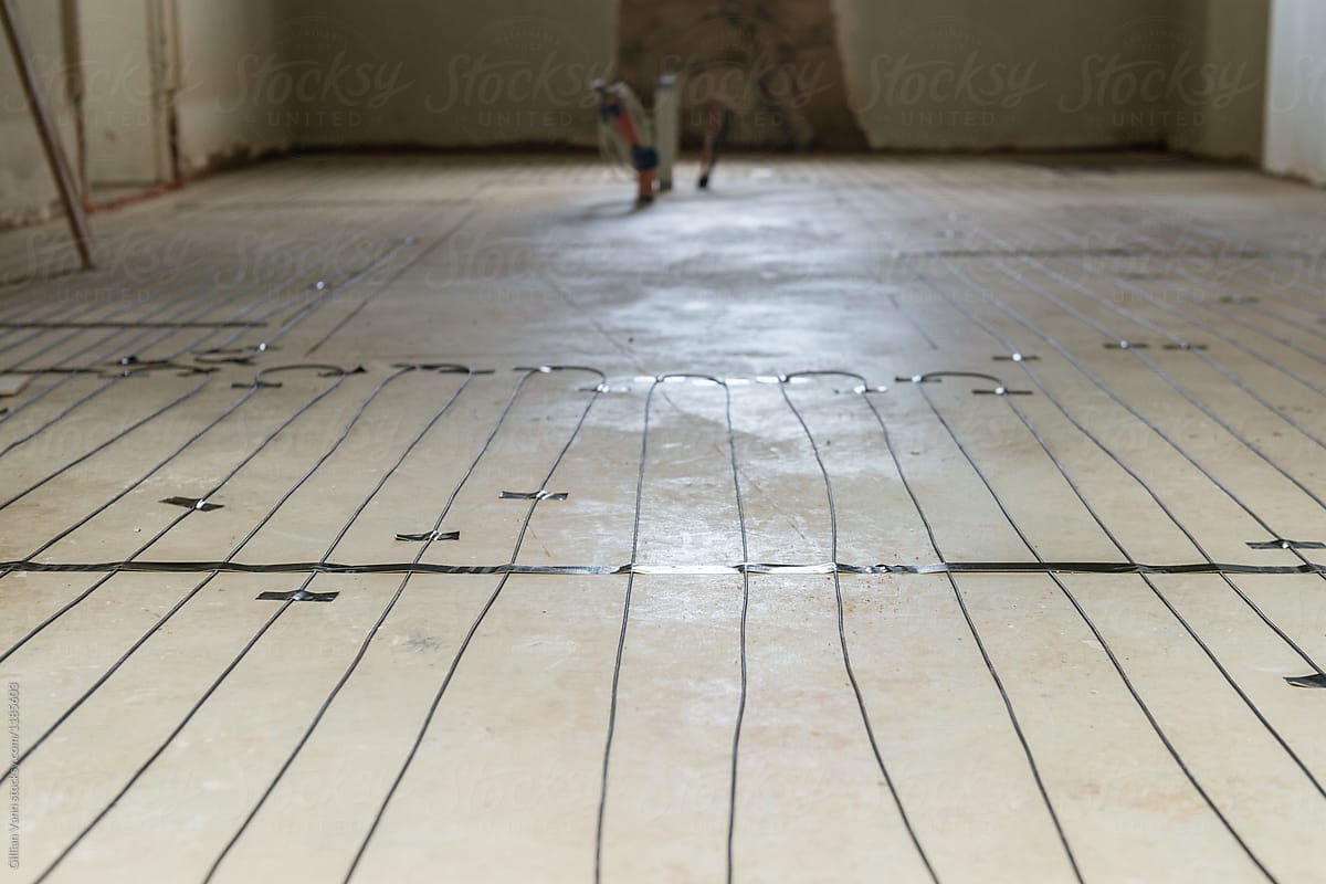 "Underfloor Wiring For Floor Heating In An Empty Room" by Stocksy ...