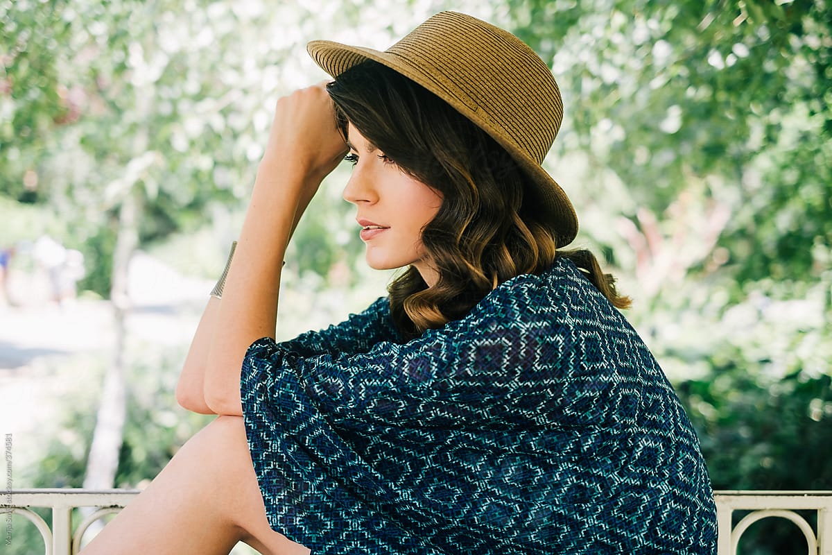 "Beautiful Woman Outdoors" by Stocksy Contributor "Maia Images" - Stocksy