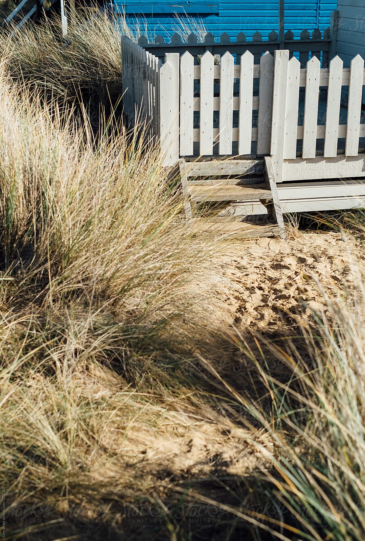 "Gate And Fench On A Beach Hut At Old Hunstanton, Norfolk, UK." by ...