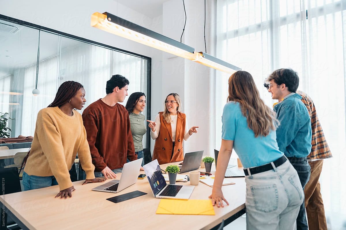 "Creative Team Collaborating In Modern Office" by Stocksy Contributor ...