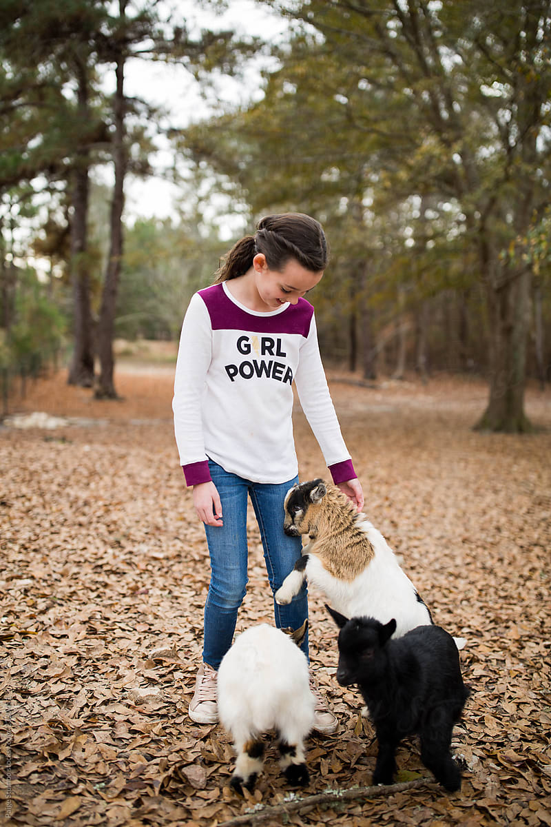 "Young Girl Outside With Her Farm Animals" by Stocksy Contributor ...