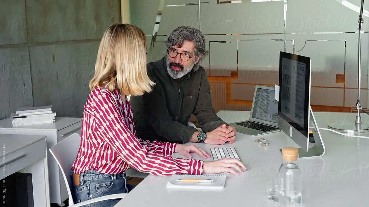 "People Working At Modern Office." by Stocksy Contributor "BONNINSTUDIO ...