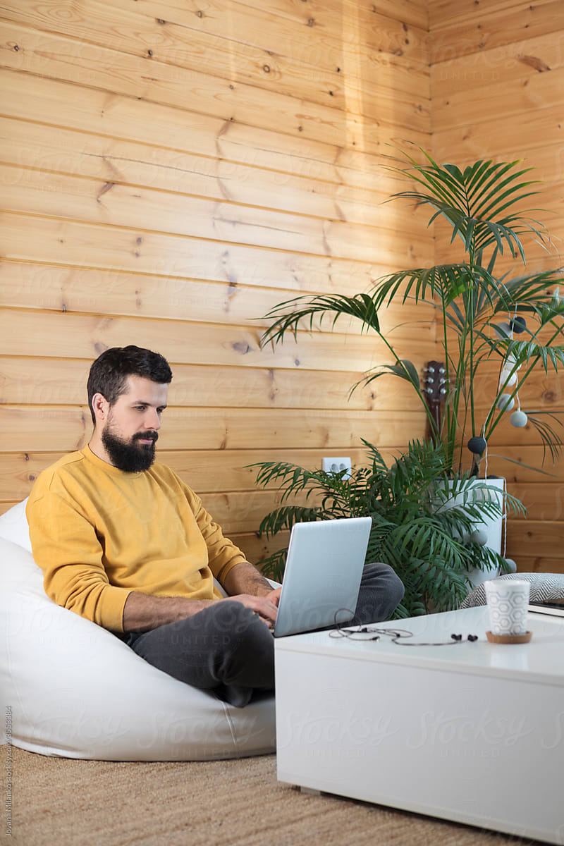 Man Relaxing At Home