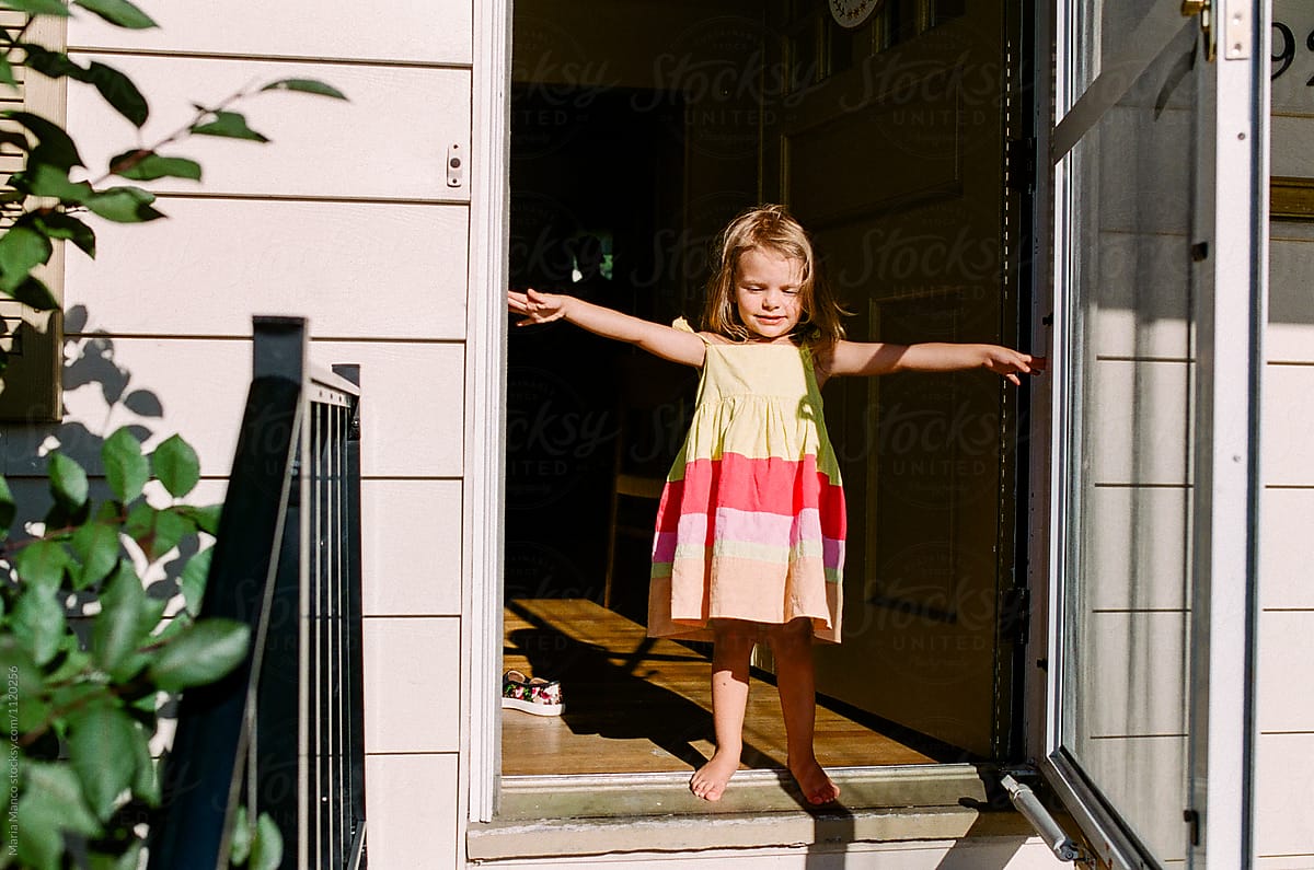 "Portrait Of Girl In Bright Sun" by Stocksy Contributor "Maria Manco ...