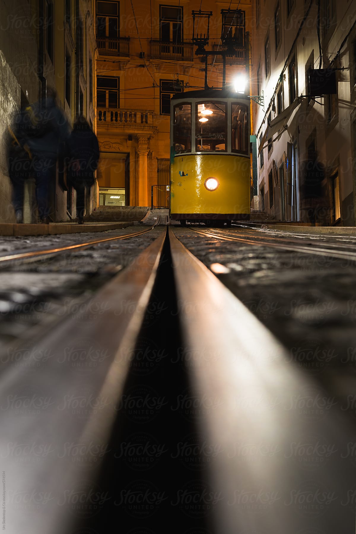 "Yellow Cable Car In Lisboa" by Stocksy Contributor "Urs Siedentop & Co ...
