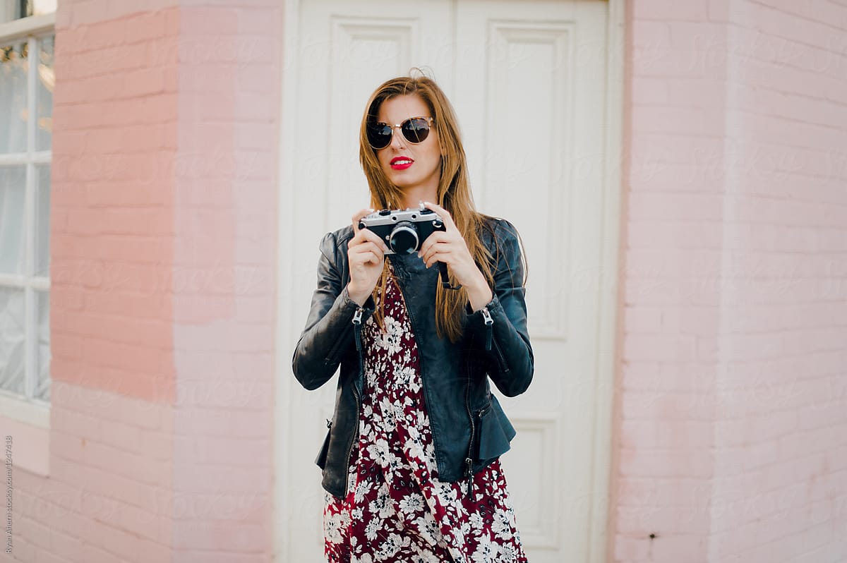 "Pink Wall Girl" by Stocksy Contributor "Ryan Ahern" - Stocksy