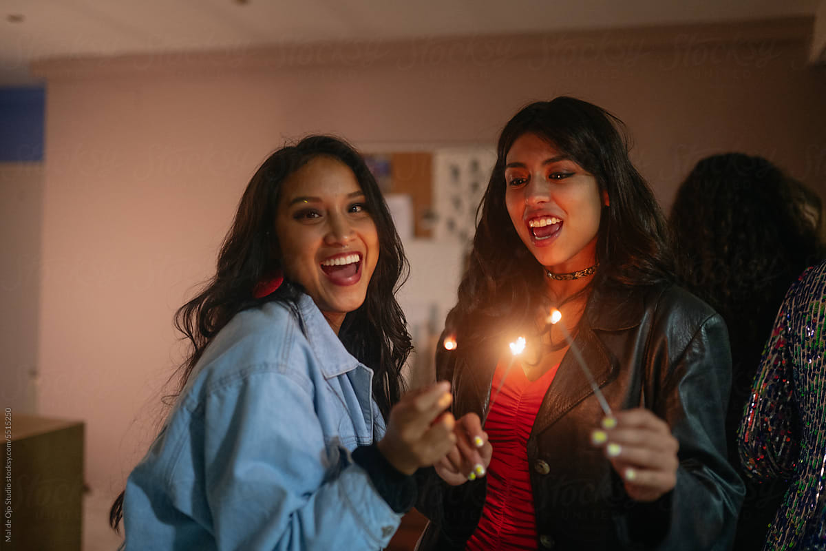 "Sparkler Fun With Friends" by Stocksy Contributor "Mal de Ojo Studio ...