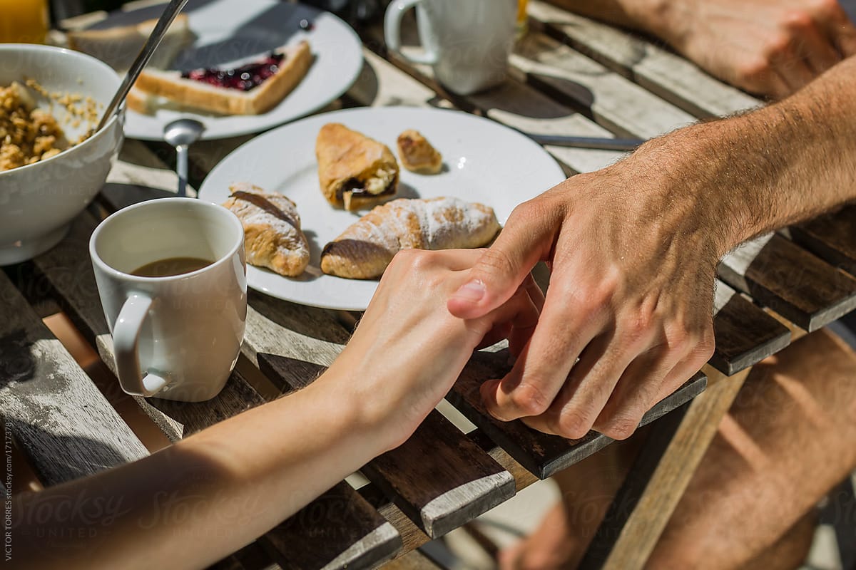 "Romantic Couple Enjoying Breakfast In Sunlight" by Stocksy Contributor ...