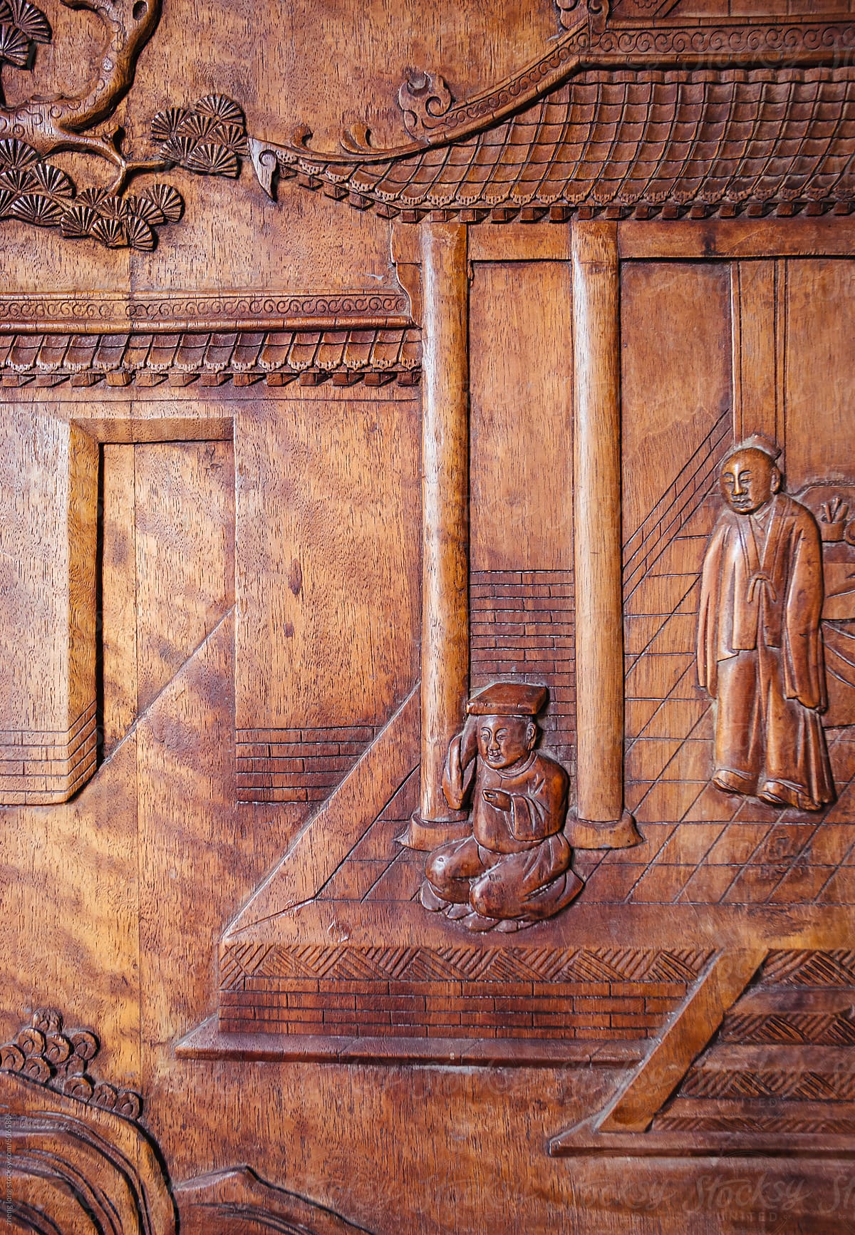"Chinese Ancient Screen Woodcut" by Stocksy Contributor "Zheng Long ...