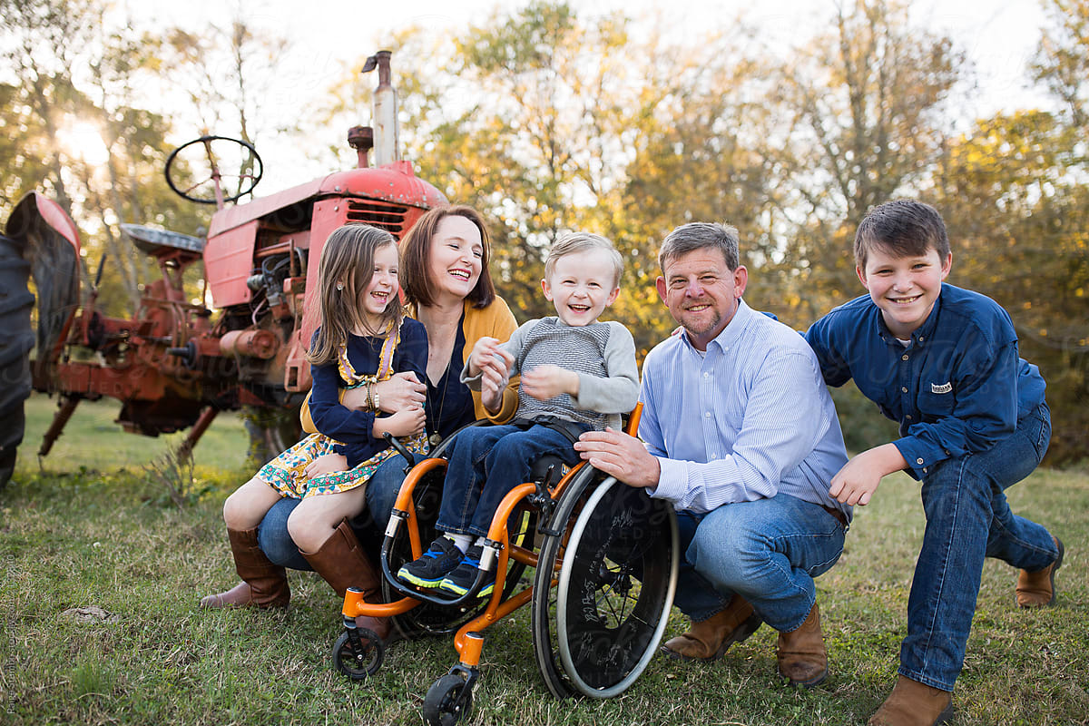 Family Smiling Outdoors - Stock Image - Everypixel