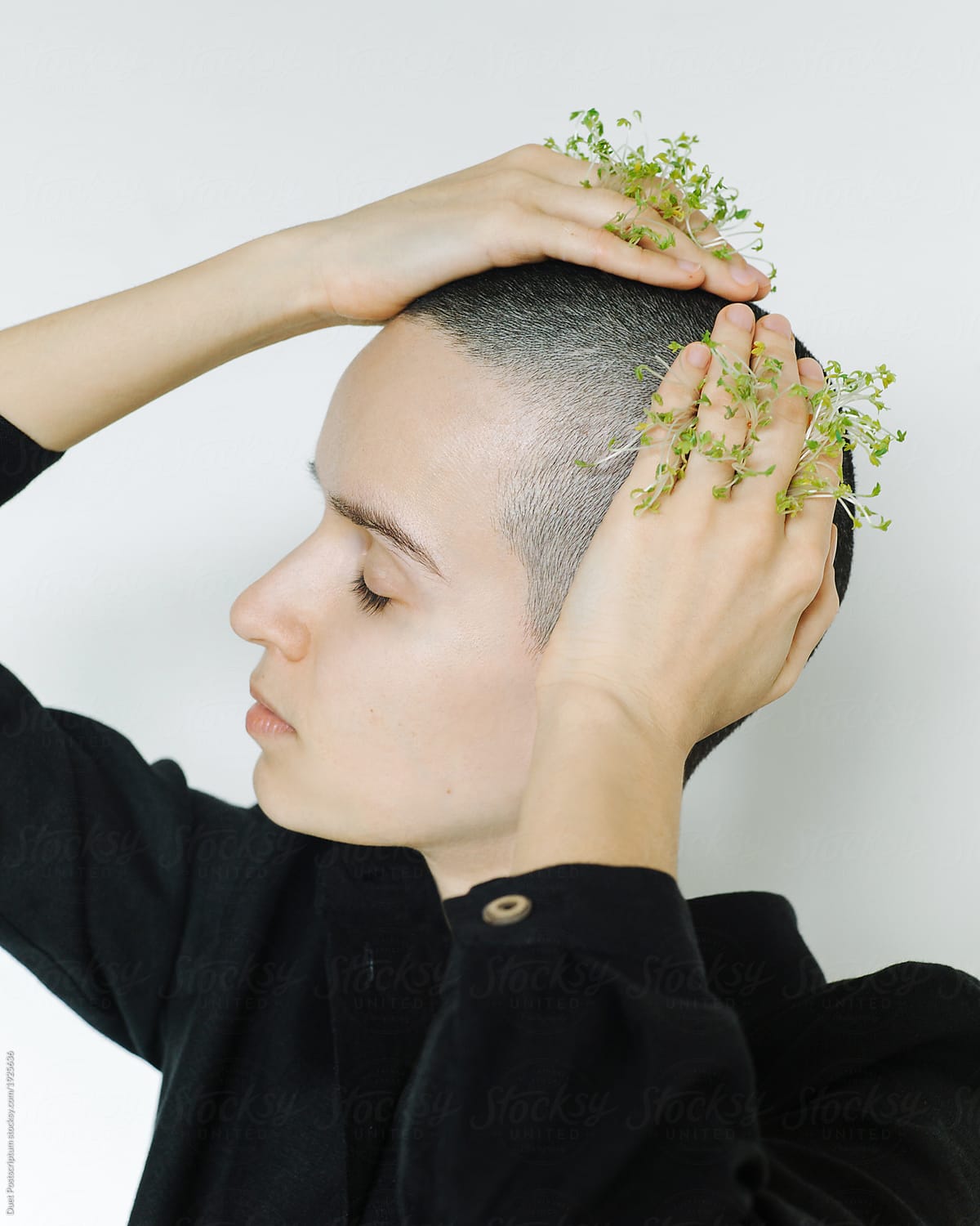 "Charming Woman With Sprouts On Head" by Stocksy Contributor "Duet ...