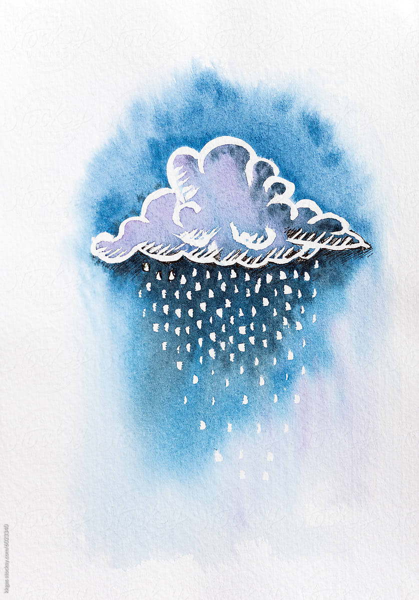 "Raincloud Watercolor" by Stocksy Contributor "Kkgas" - Stocksy