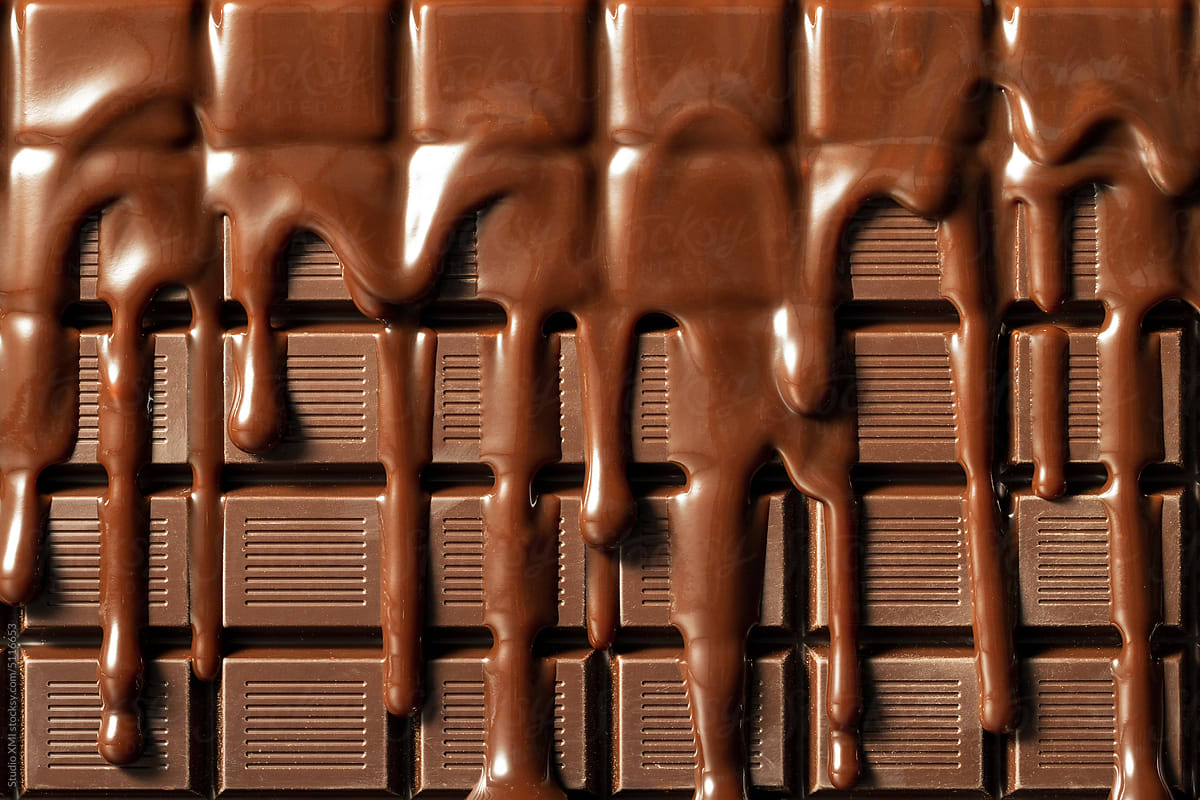 "Chocolate Bar With Chocolate Drizzle" by Stocksy Contributor "Gabriel ...