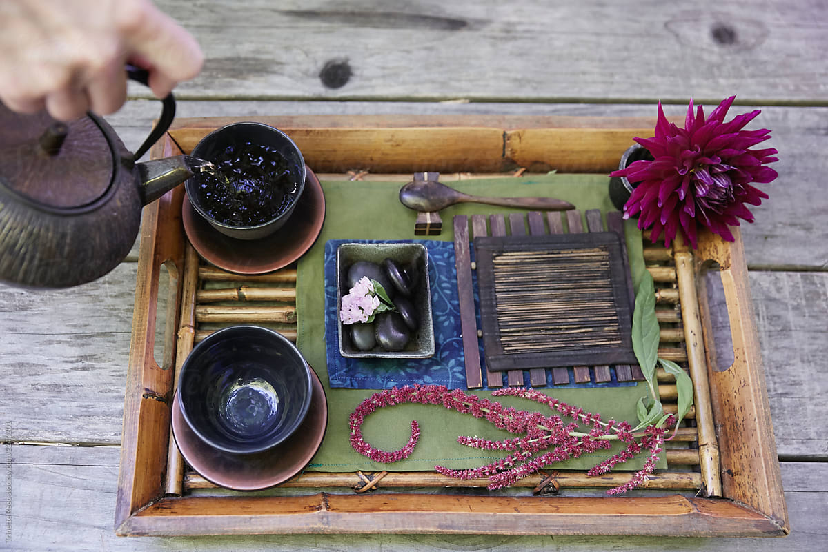 "Man Pouring Green Tea On A Japanese Tray" by Stocksy Contributor ...