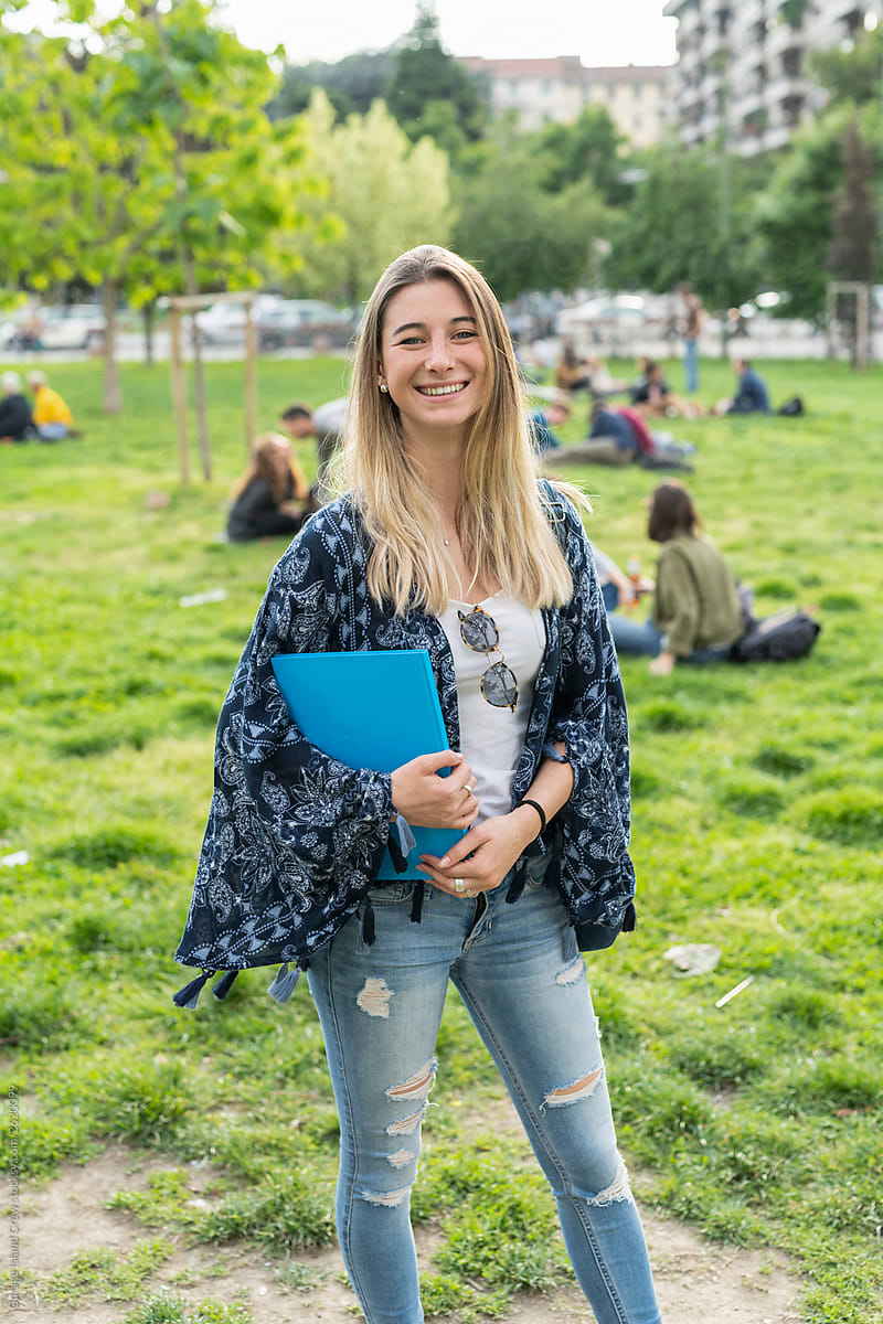 "Young Student Portrait At College" by Stocksy Contributor "Garage ...