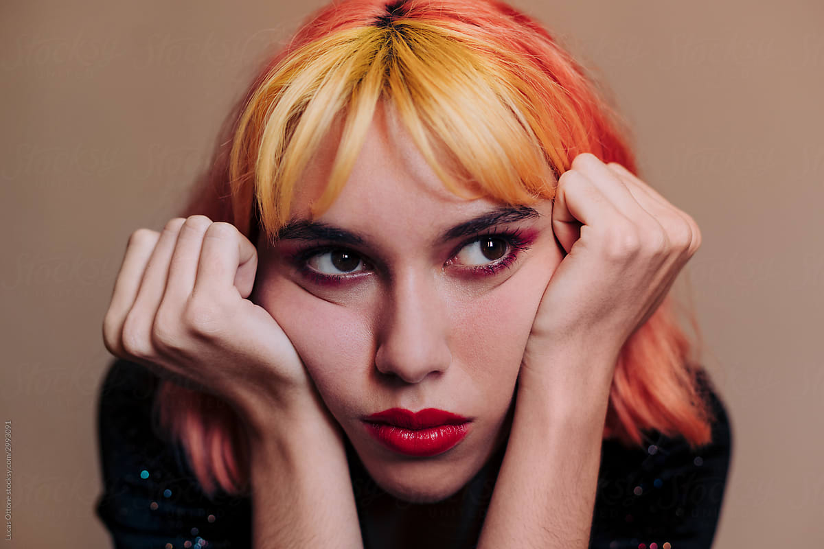 "Bored Gen Z Teenager" by Stocksy Contributor "Lucas Ottone" - Stocksy