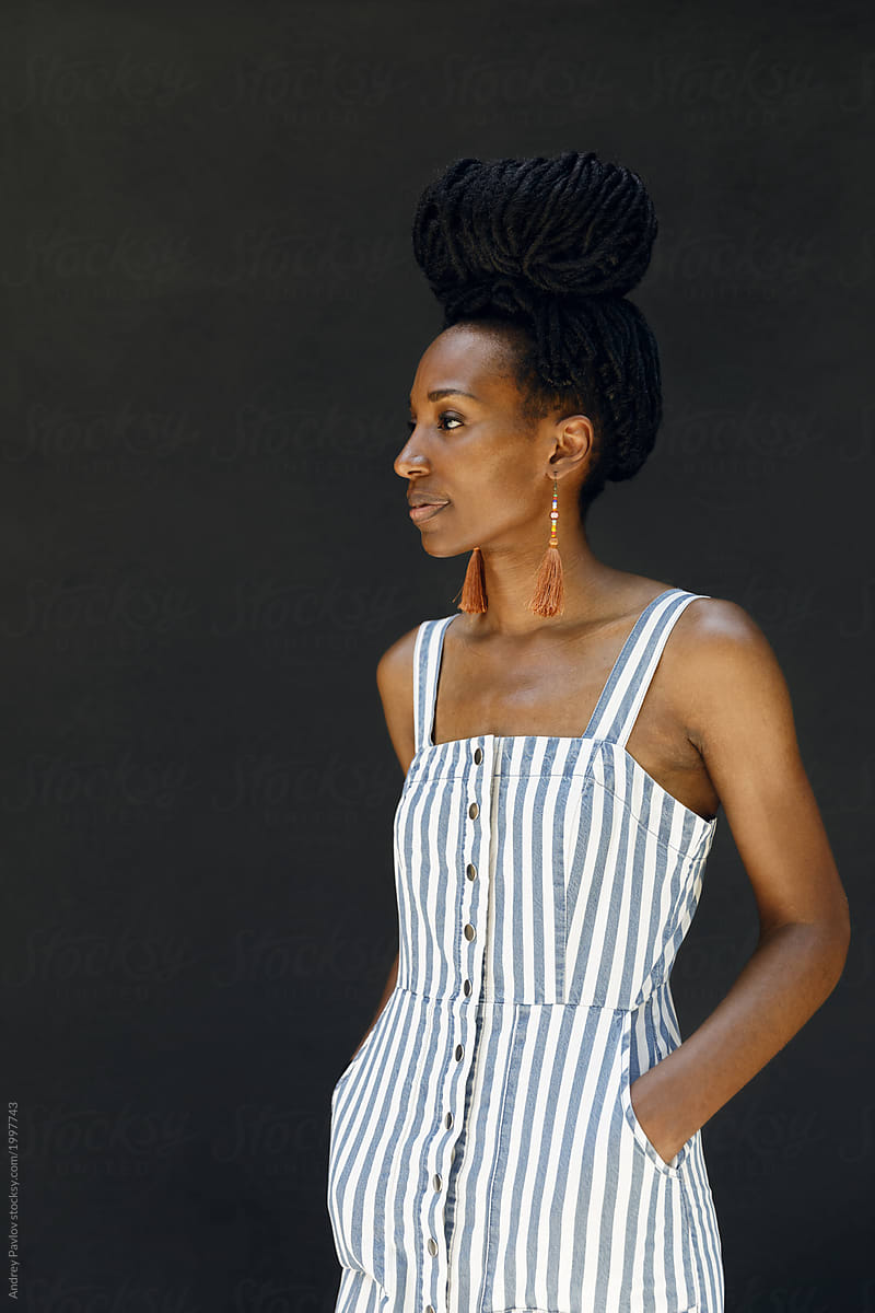 "Beautiful Black Woman With Dreadlocks" by Stocksy Contributor "Andrey ...