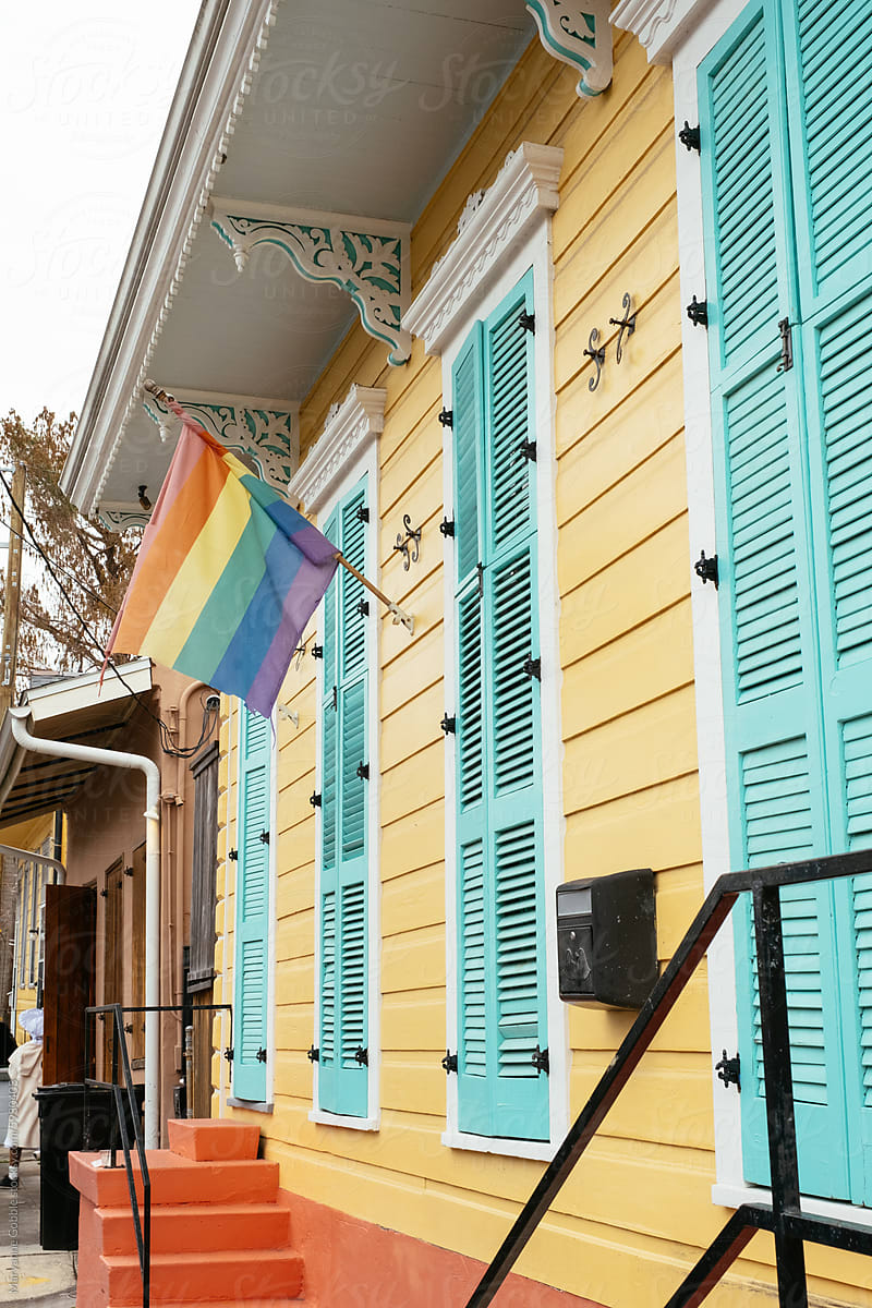 "Colorful House And Pride Flag Treme Neighborhood New Orleans" by ...