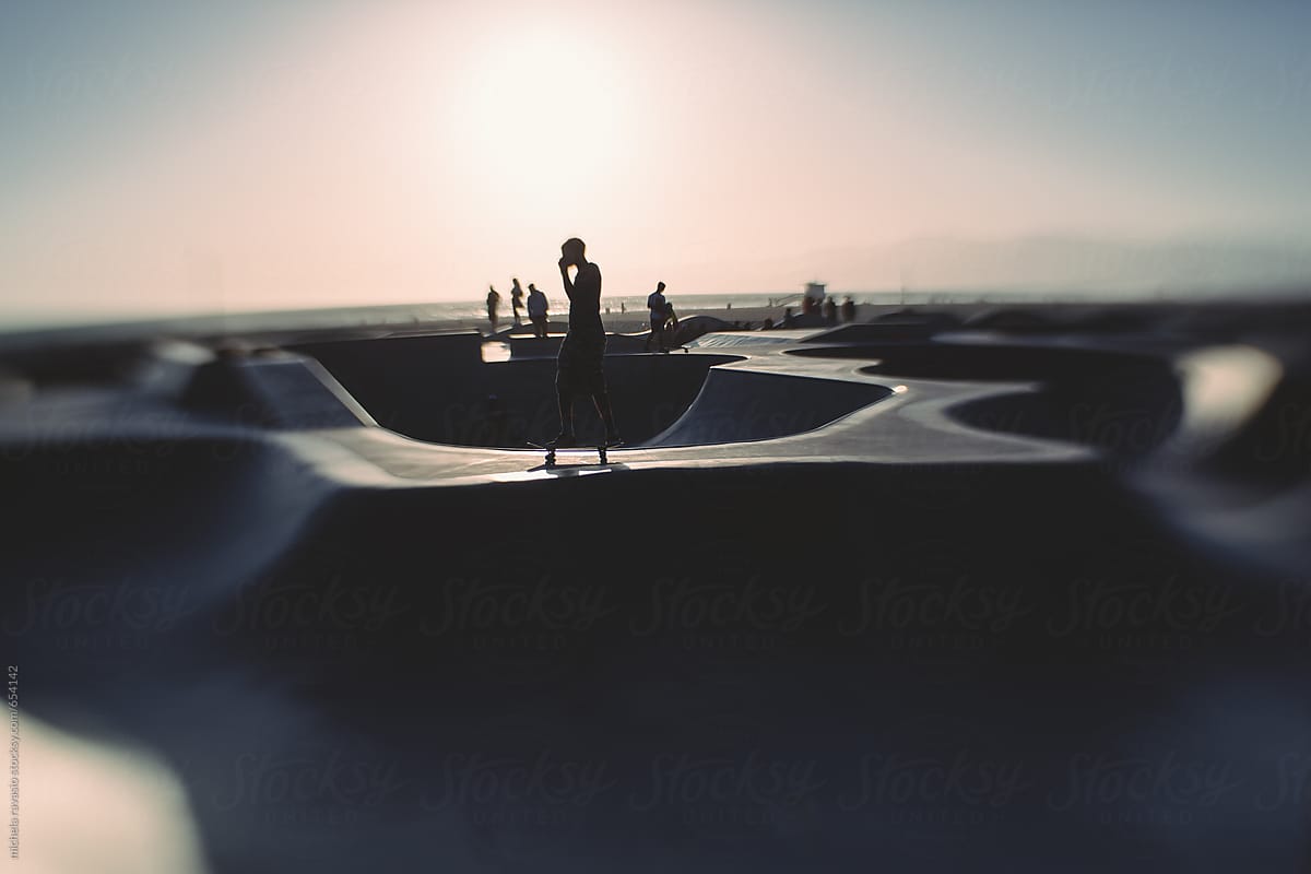 "People Skating In Skatepark On The Beach" by Stocksy Contributor ...