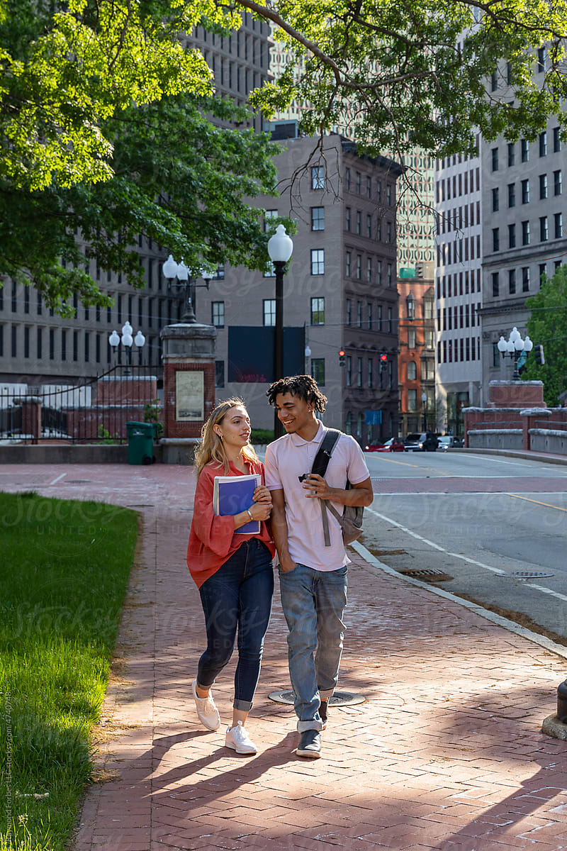 "Students Walking Together Downtown Campus" by Stocksy Contributor ...