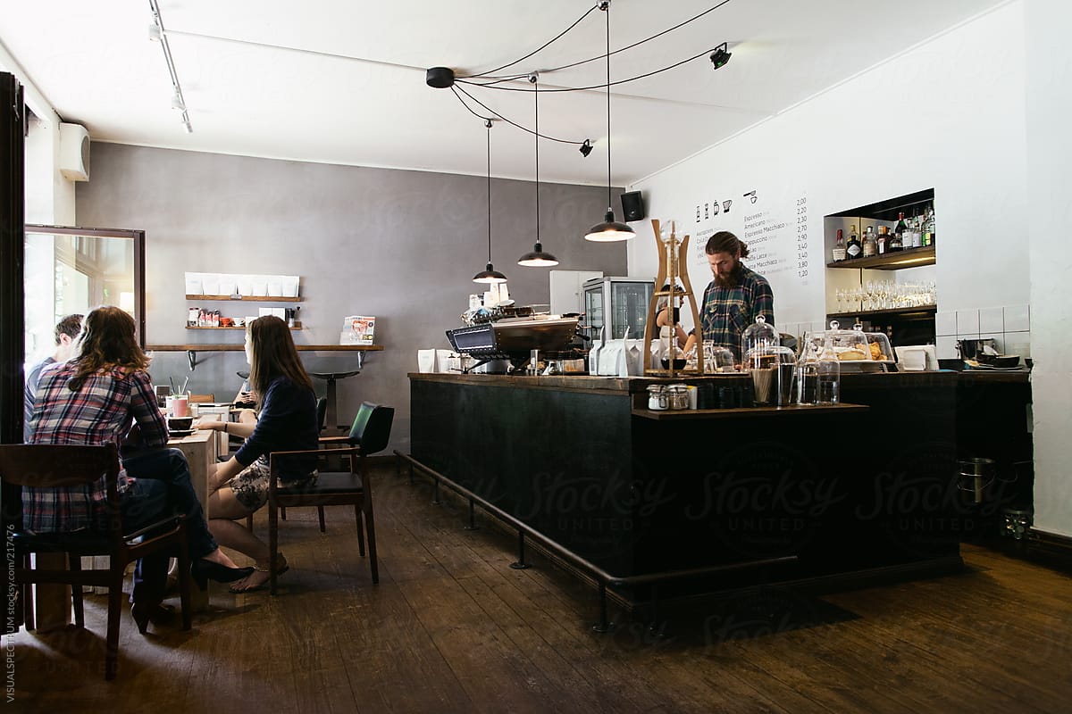 "Modern Coffee Shop" by Stocksy Contributor "VISUALSPECTRUM" - Stocksy