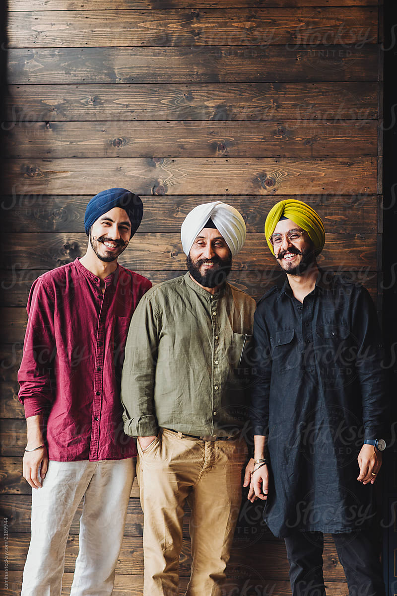 "Family Portrait Of Indian Men" by Stocksy Contributor "Lumina" - Stocksy