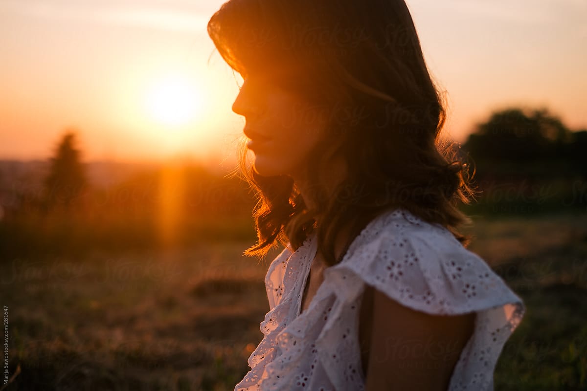 "Beautiful Woman During Sunset" by Stocksy Contributor "Maia Images ...