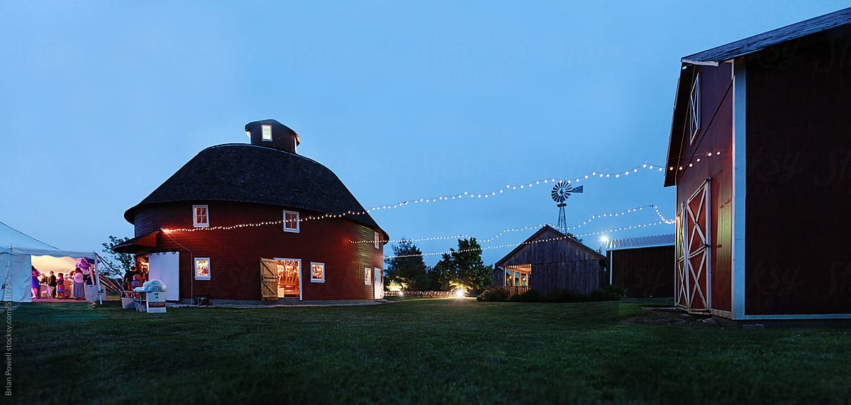 "Farm Wedding Reception At Twilight" by Stocksy Contributor "Brian ...