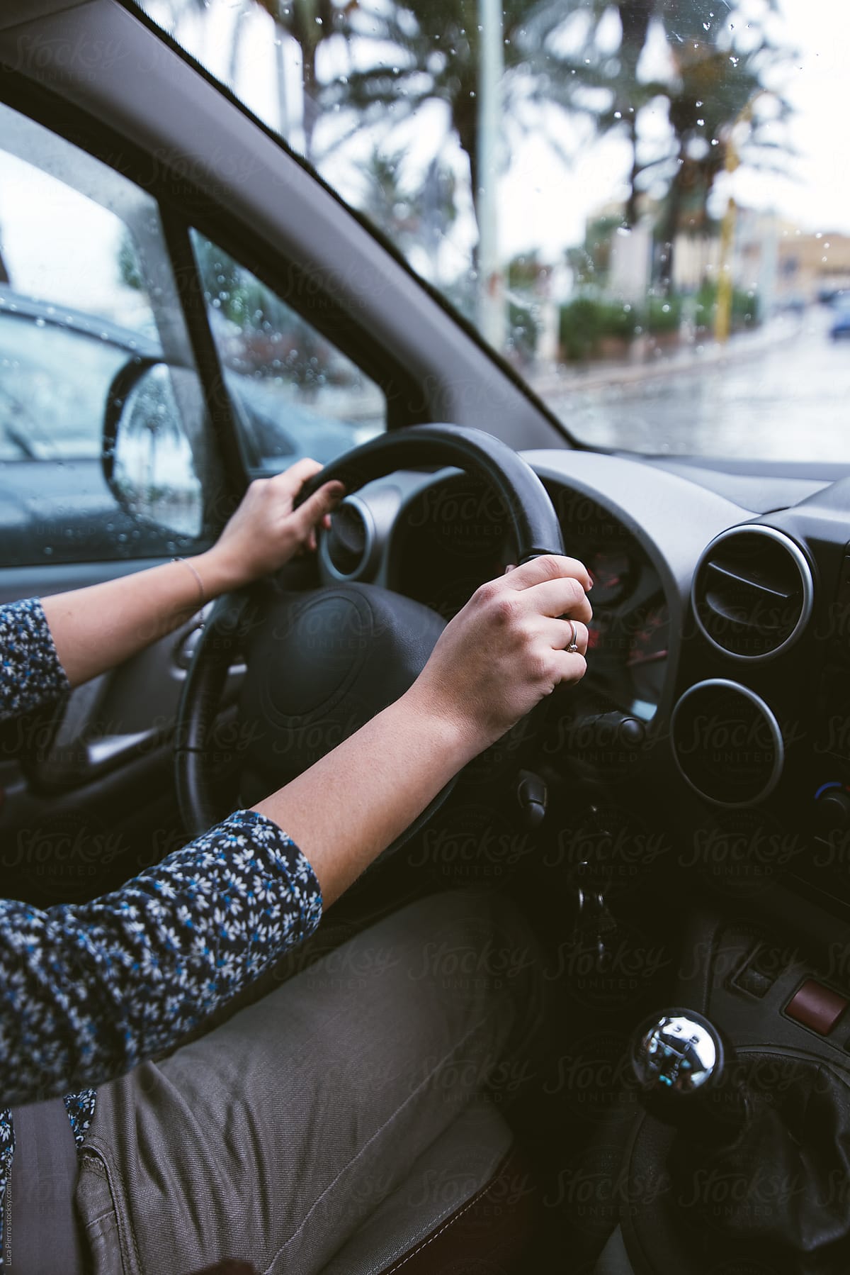 "Woman Driving In Traffic Jam" by Stocksy Contributor "Sky-Blue ...