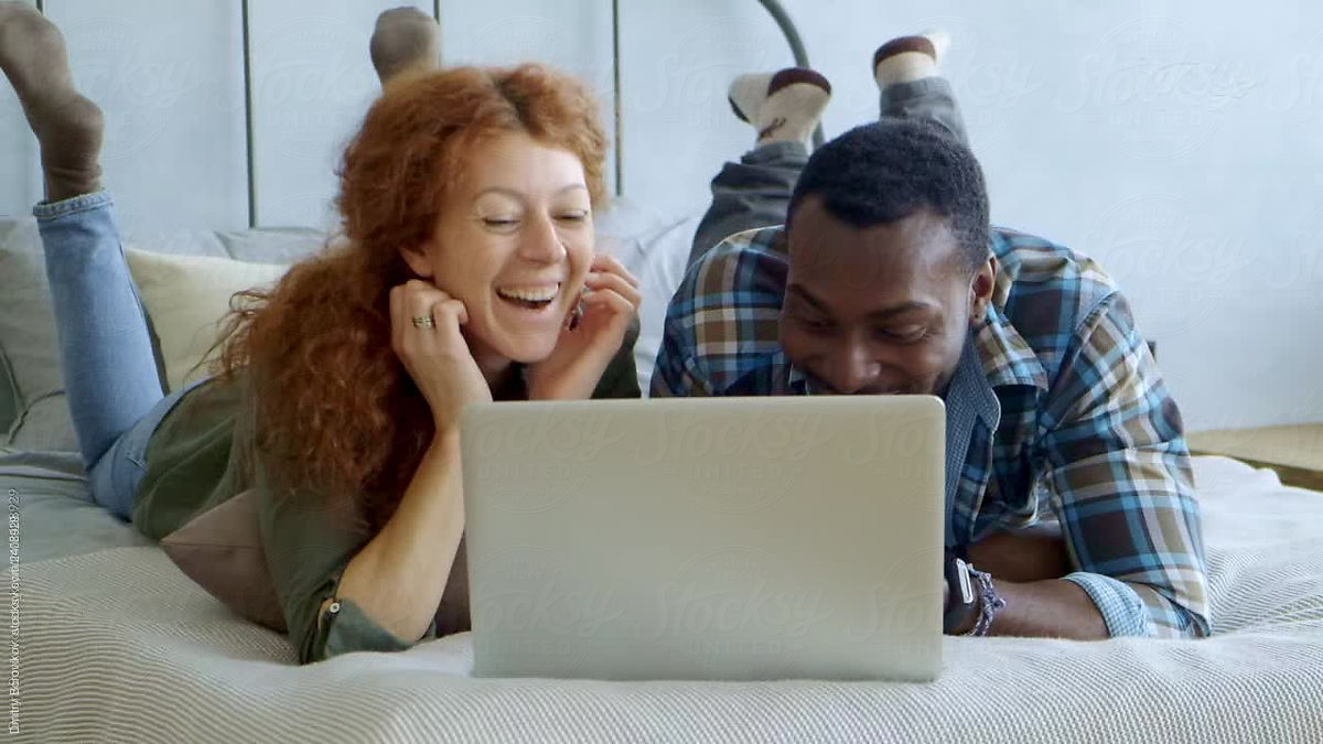 "Happy Couple With Computer Morning In Bed" by Stocksy Contributor ...