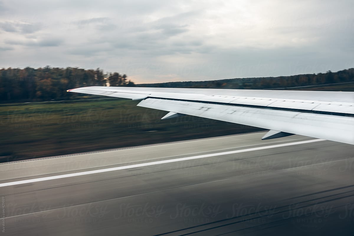 "Airplane Take-off Plain Wing Airfield Runway" by Stocksy Contributor ...