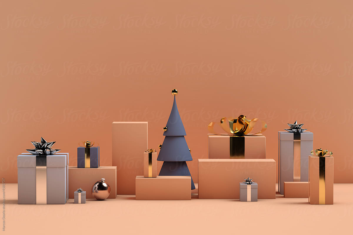 "Christmas Gifts On A Stage" by Stocksy Contributor "Marcos Osorio ...