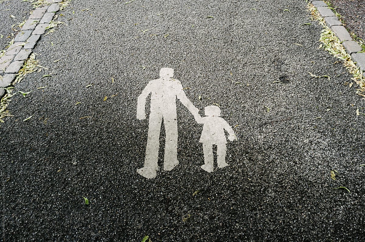 "Parent And Child Pedestrian Signage" by Stocksy Contributor "Darren ...