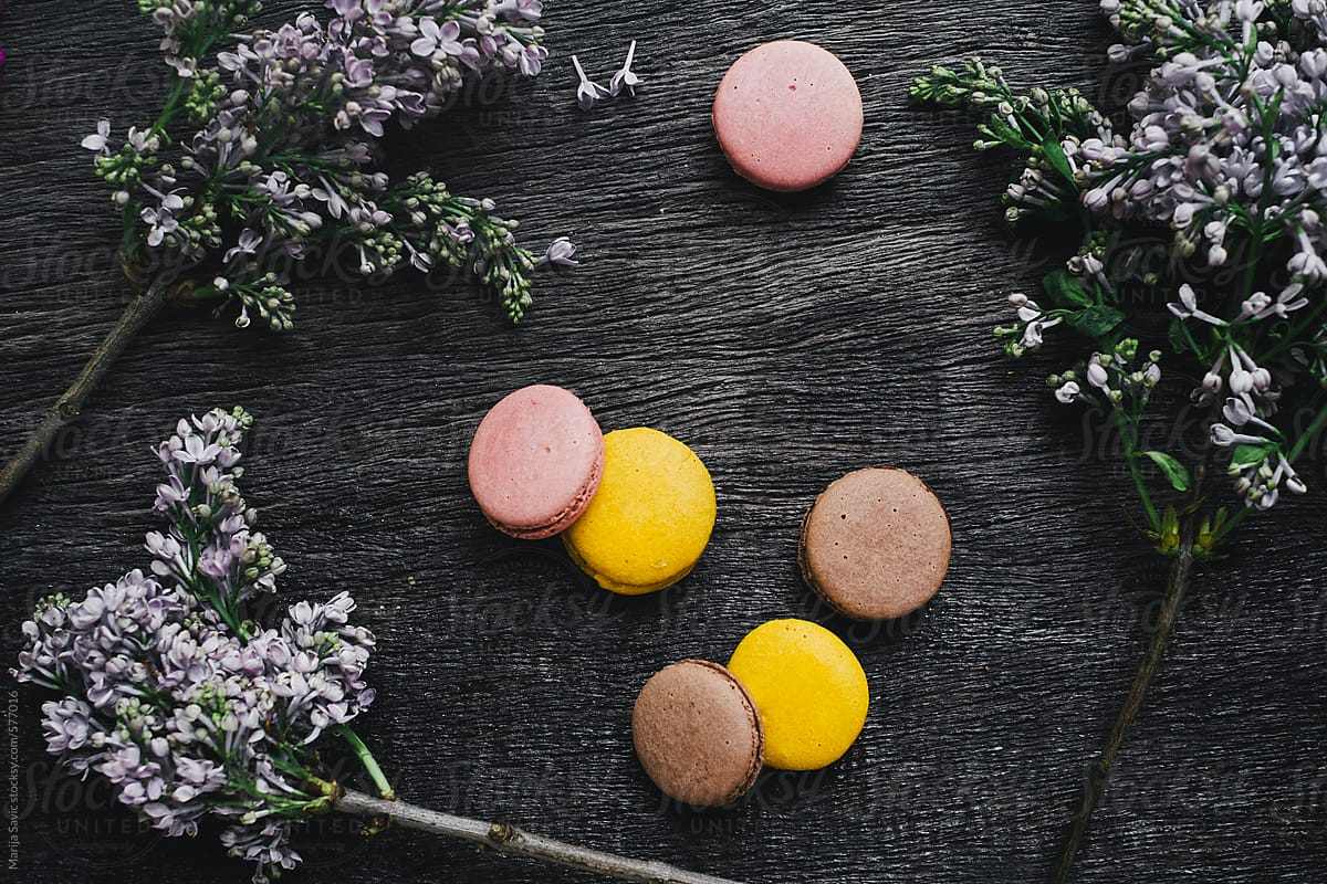 "Colourful Macaroons" by Stocksy Contributor "Marija Savic" - Stocksy