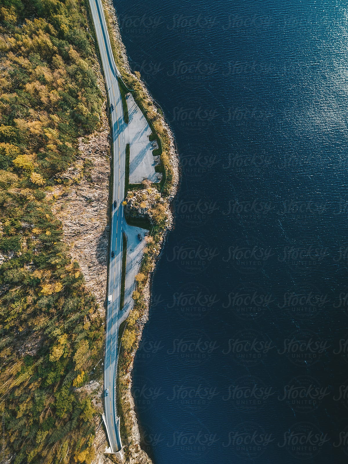 "Aerial View Of A Road Along The Seashore" by Stocksy Contributor "Sky ...