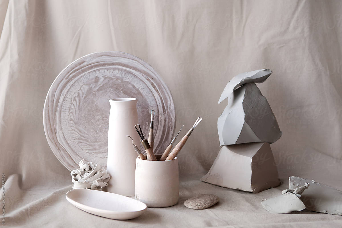 "Still Life Of Potter's Tools And Materials" by Stocksy Contributor ...