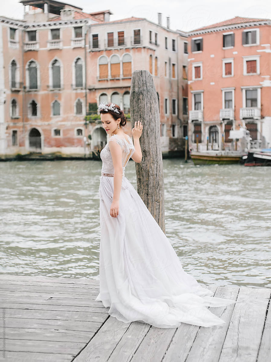 "Bride At Venice" by Stocksy Contributor "Milles Studio" - Stocksy