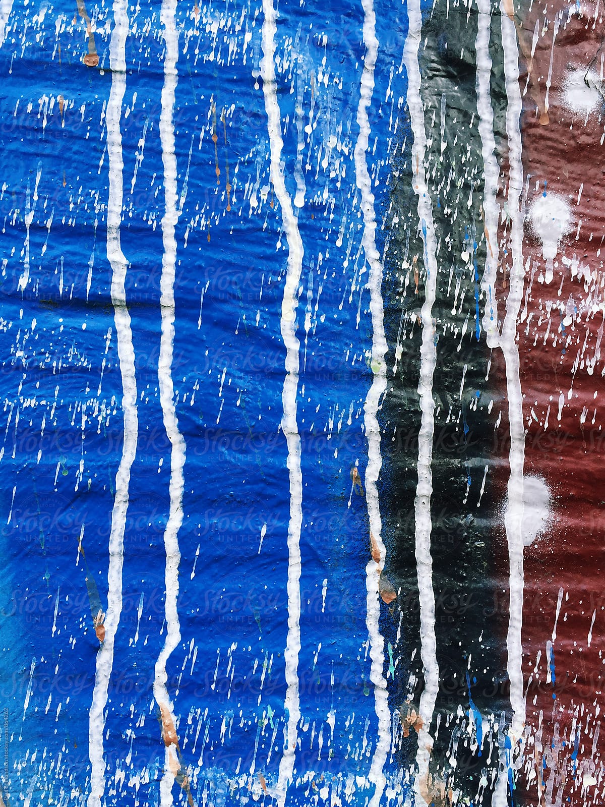 "Colorful Dripping Paint And Graffiti On Building Wall, Close Up" by ...