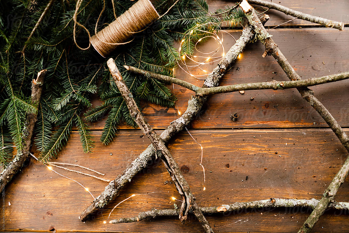 "Star Made From Wooden Sticks" by Stocksy Contributor "Lea Jones" - Stocksy