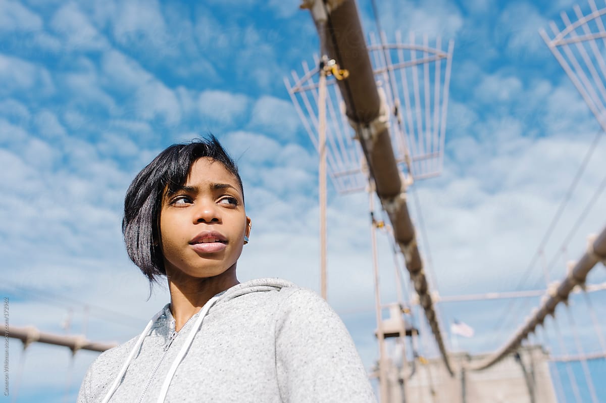 "New Yorker Portrait Brooklyn Bridge" by Stocksy Contributor "CWP, LLC ...