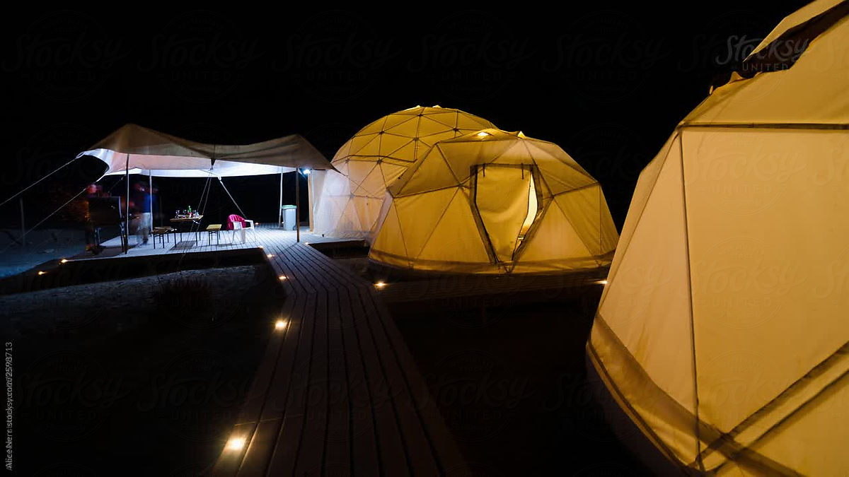 "Illuminated Camp At Night - Timelapse" by Stocksy Contributor "Alice ...