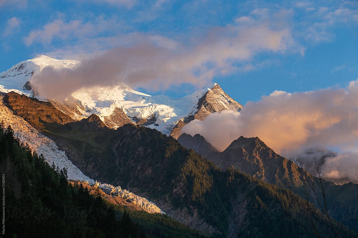 "Sunset On The Alps Mountains Above Chamonix" by Stocksy Contributor ...