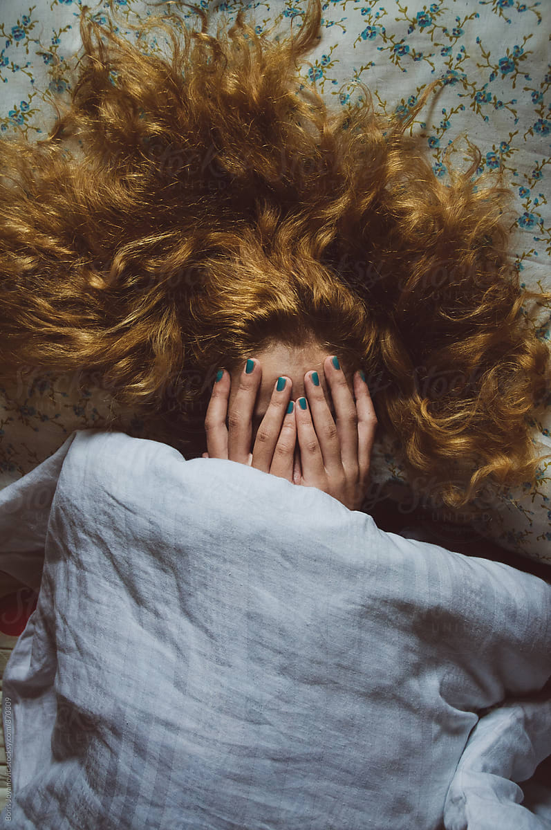 "Young Ginger Girl Covered Her Face With Hands" by Stocksy Contributor ...