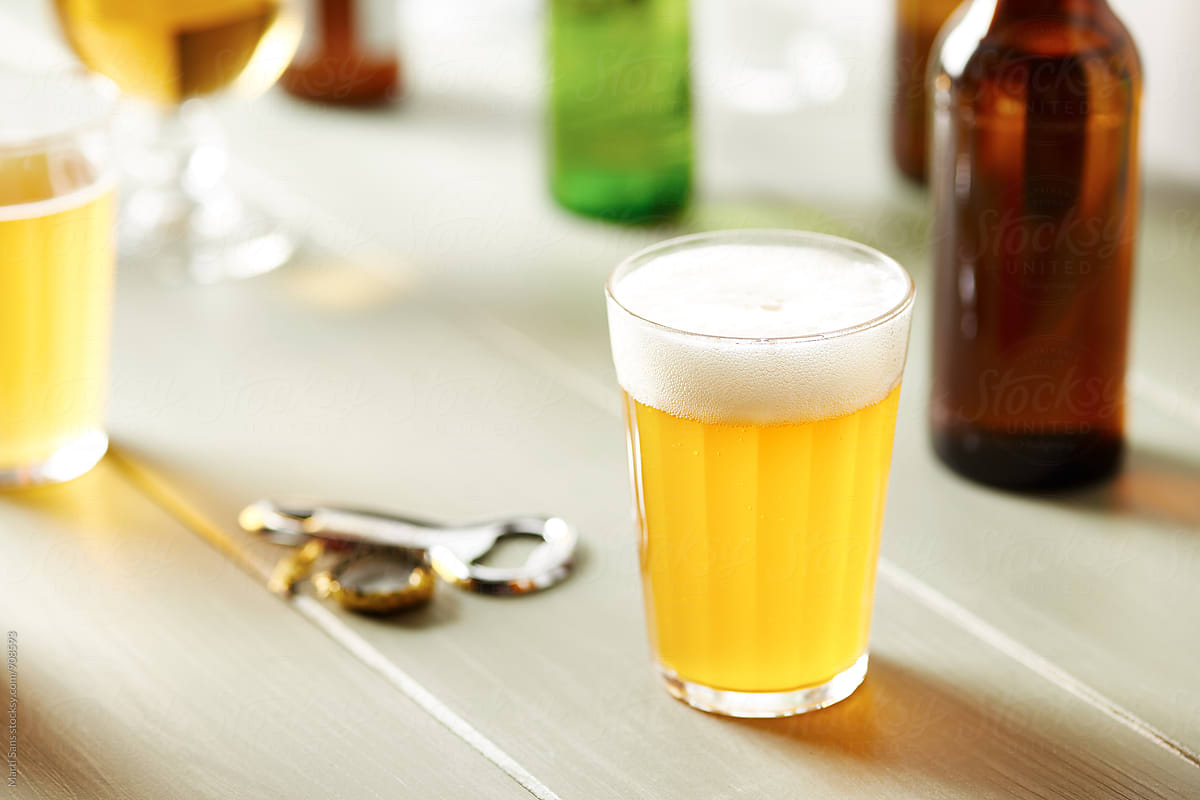 "Glass Of Wheat Beer With Froth" by Stocksy Contributor "Martí Sans ...