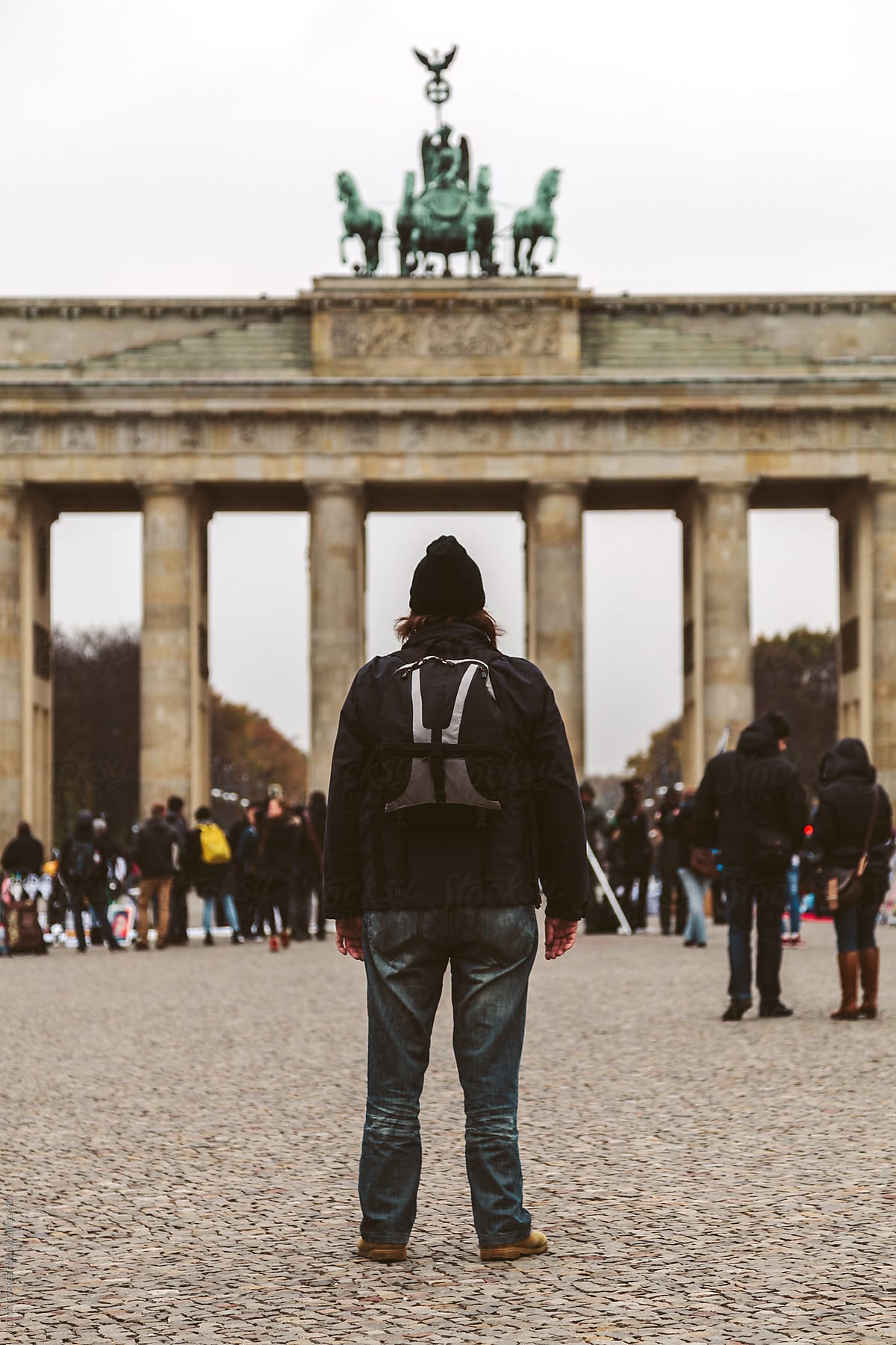 "Man Staring At Brandenburg Gate" by Stocksy Contributor "VICTOR TORRES ...