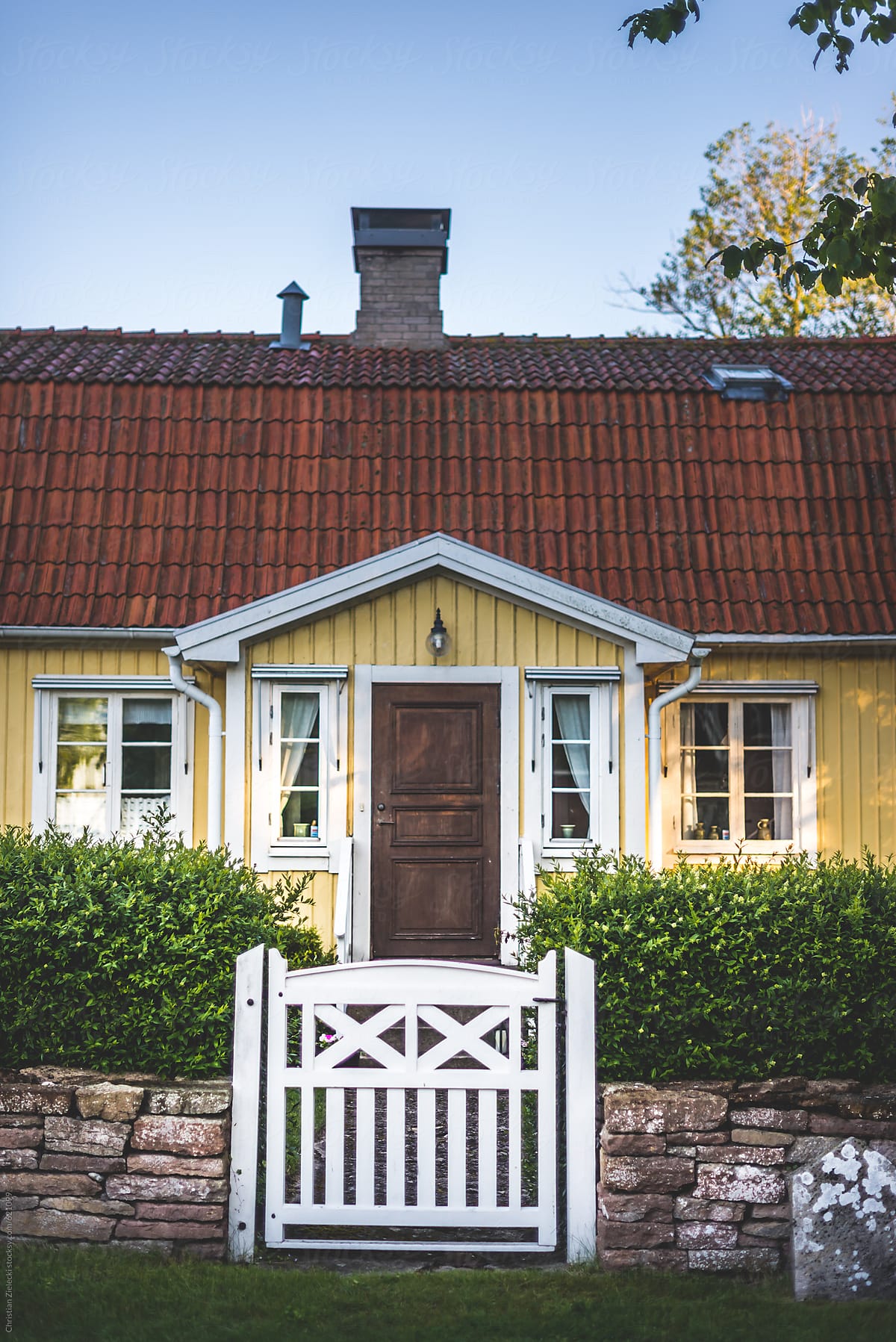 "A White Gate To A Scandinavian House" by Stocksy Contributor "Chris ...