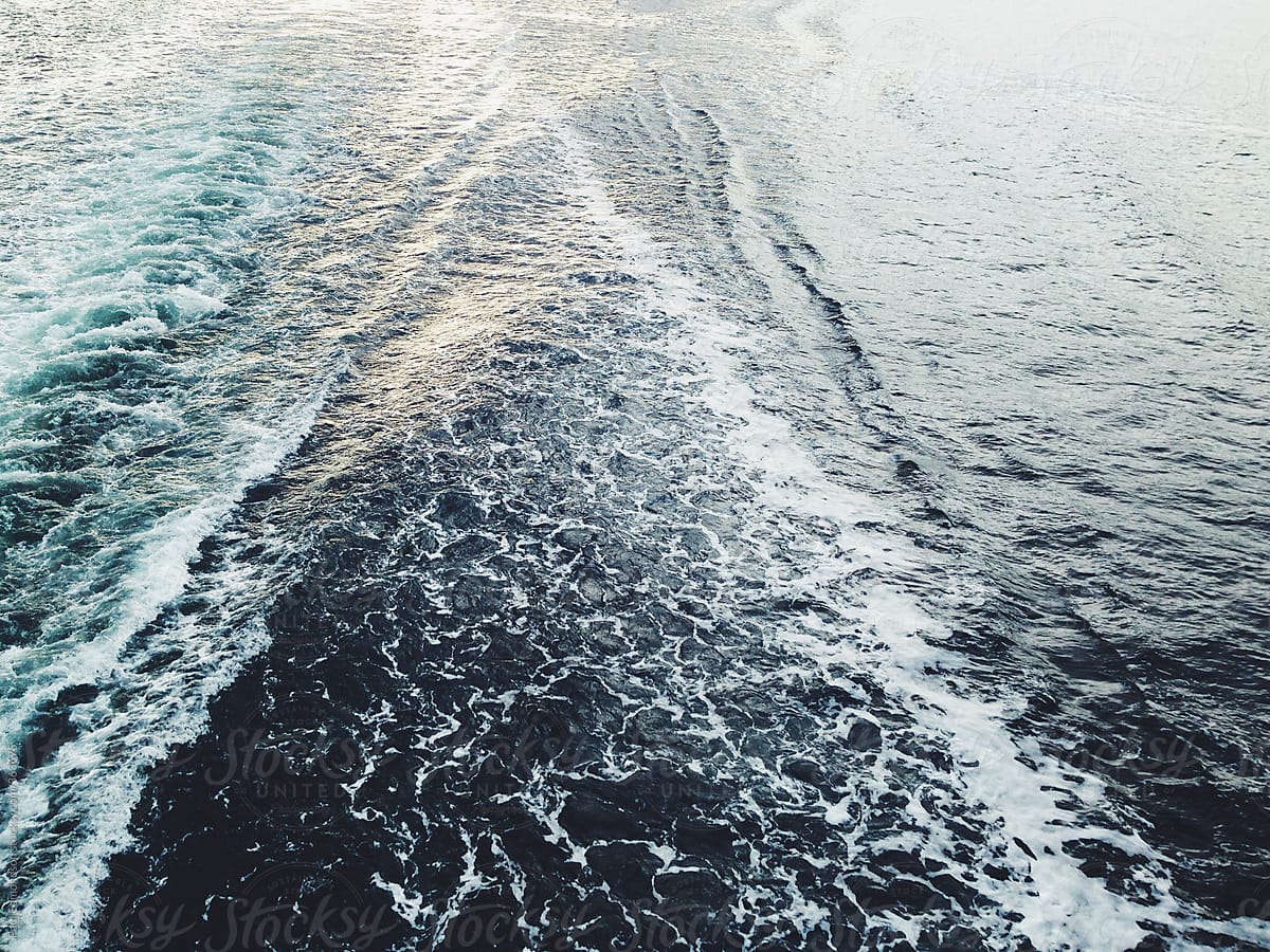 "Wake From Ferry Boat On Puget Sound" by Stocksy Contributor "Rialto ...