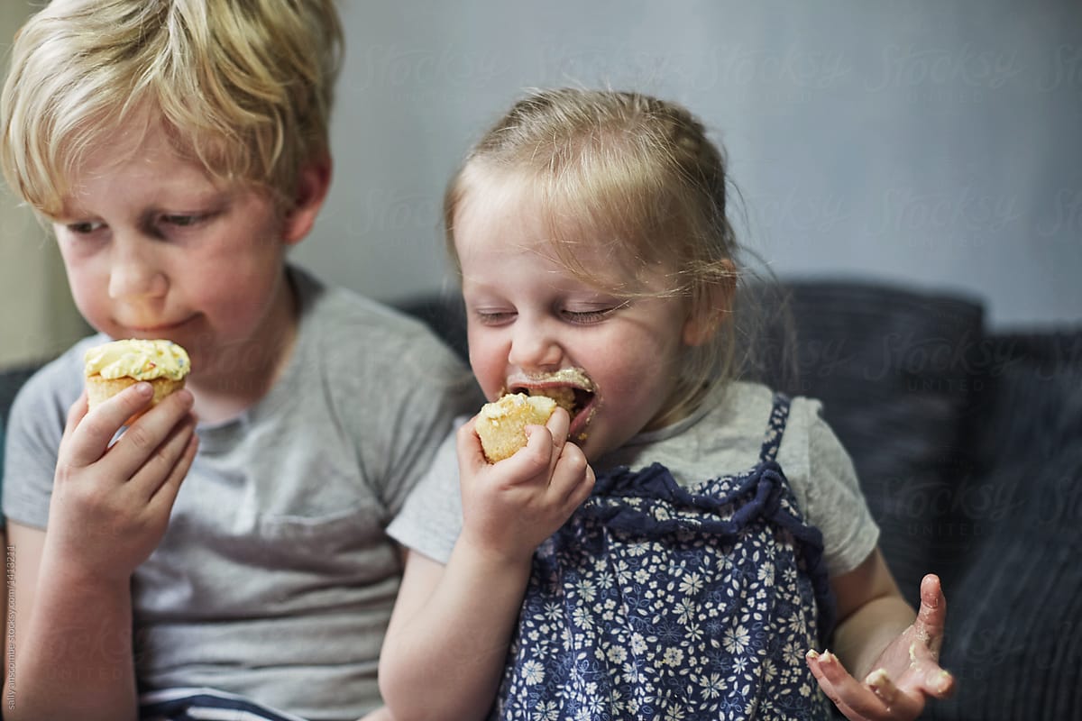 Kid Eating Cupcake